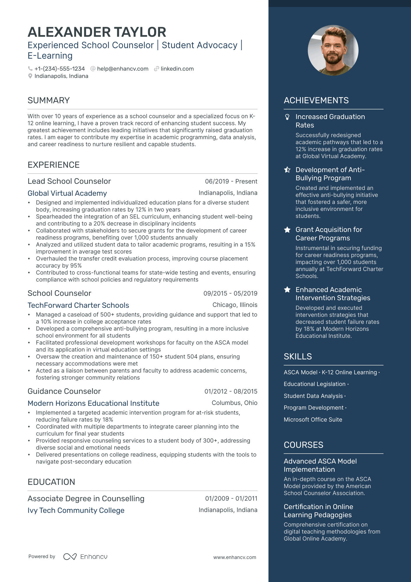 5 School Counselor Resume Examples & Guide for 2024