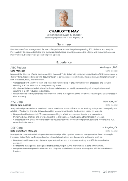 5 Data Manager Resume Examples & Guide for 2024