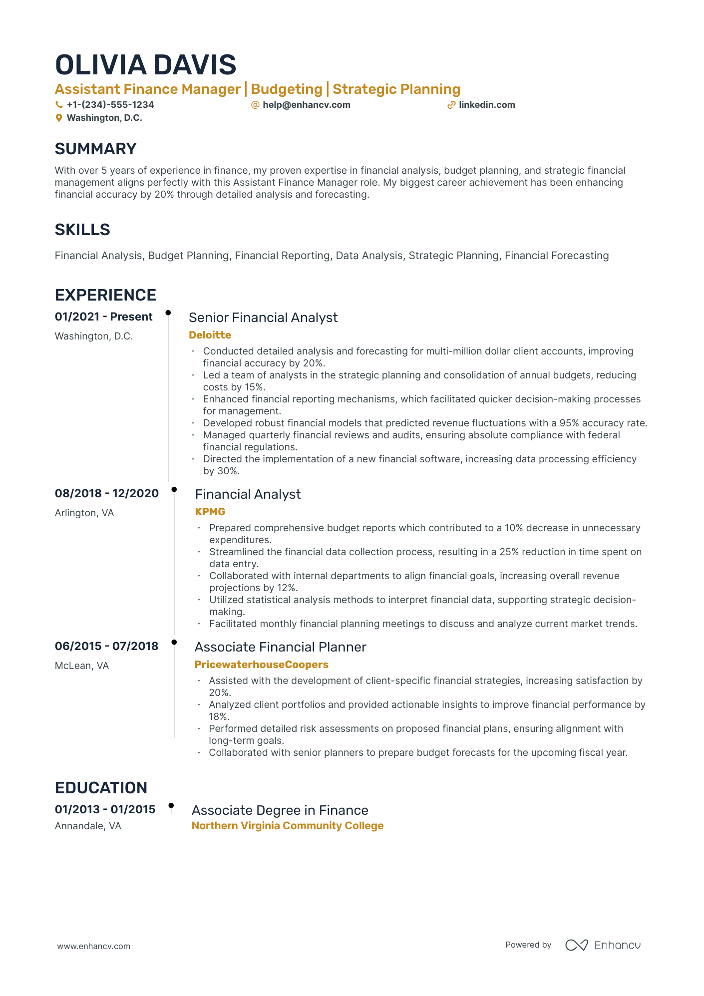 10 Assistant Finance Manager Resume Examples & Guide for 2026
