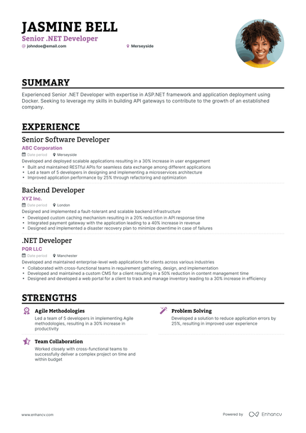5 Senior Developer Resume Examples & Guide for 2024