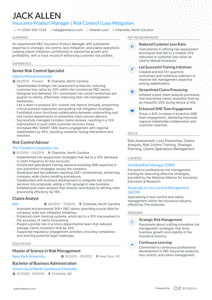 10 Insurance Product Manager Resume Examples & Guide for 2026