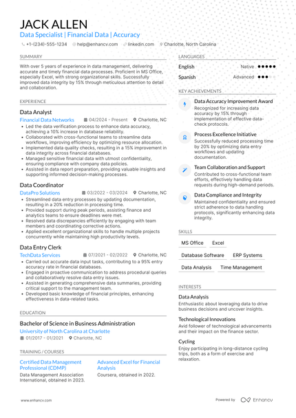 9 Data Entry Resume Examples & Guide for 2026