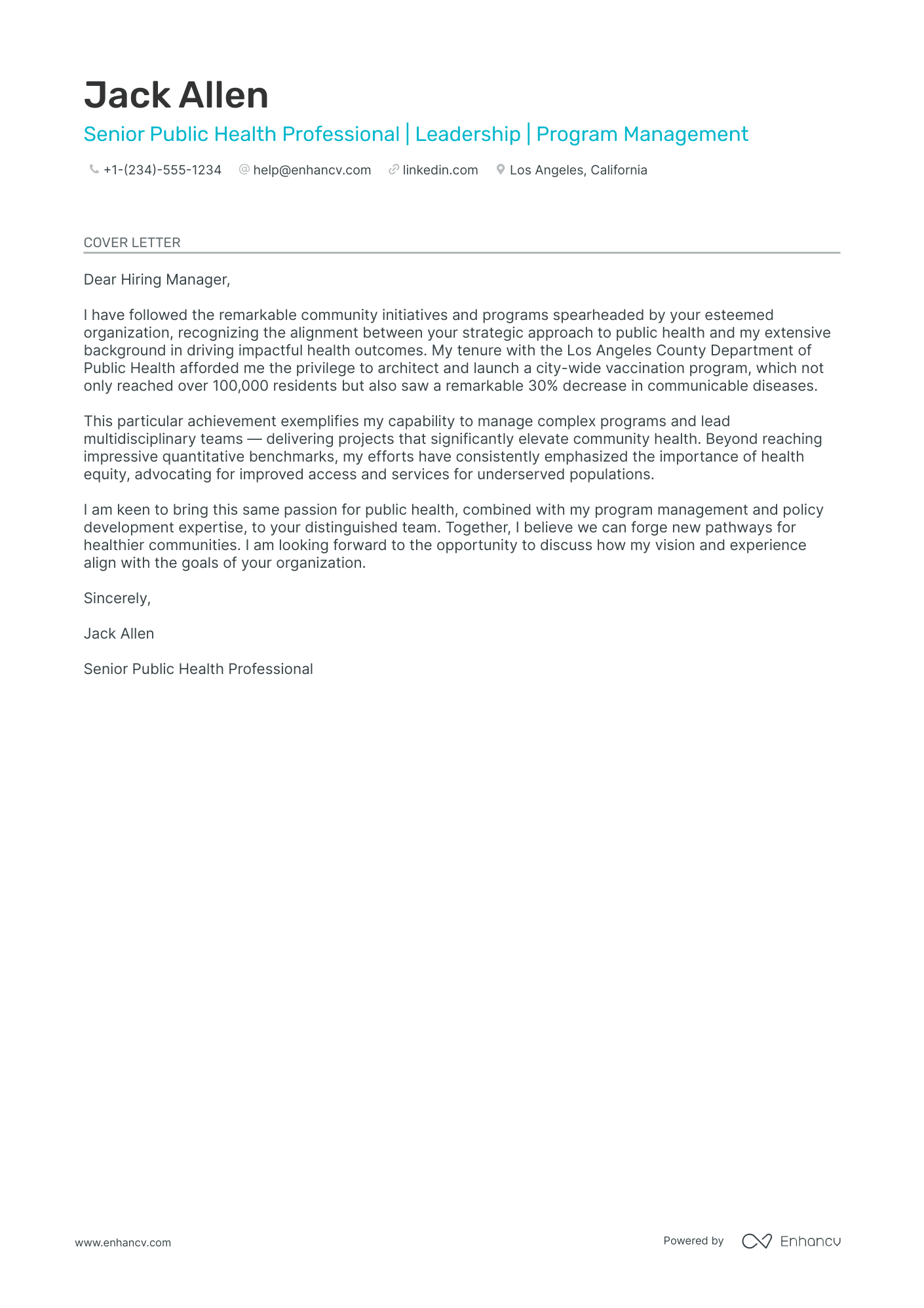 17 Professional Program Manager Cover Letter Examples and Template for ...