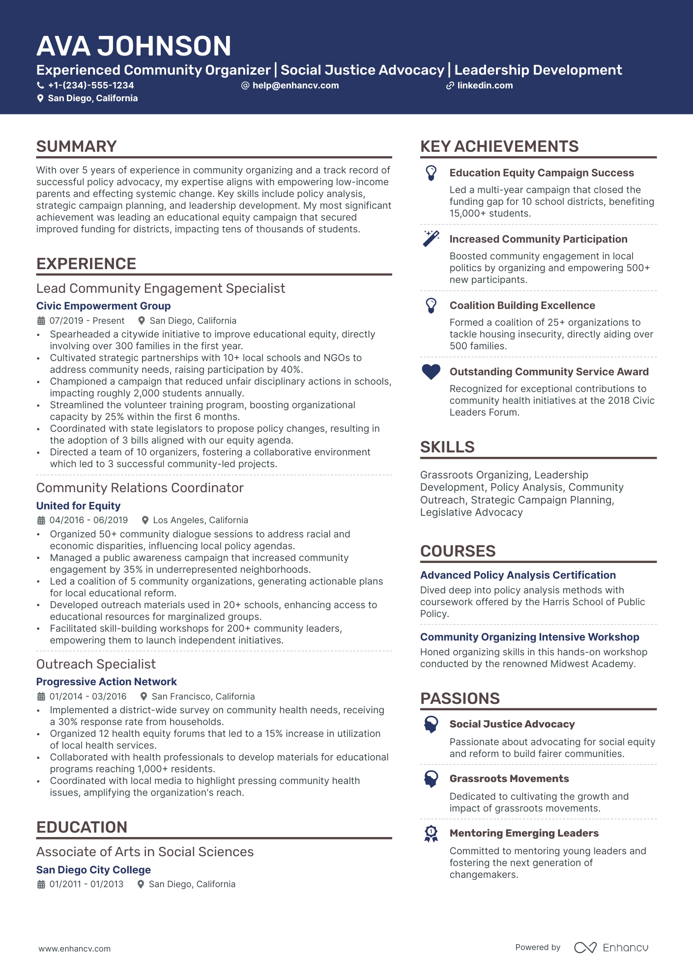 10 Community Organizer Resume Examples & Guide for 2026