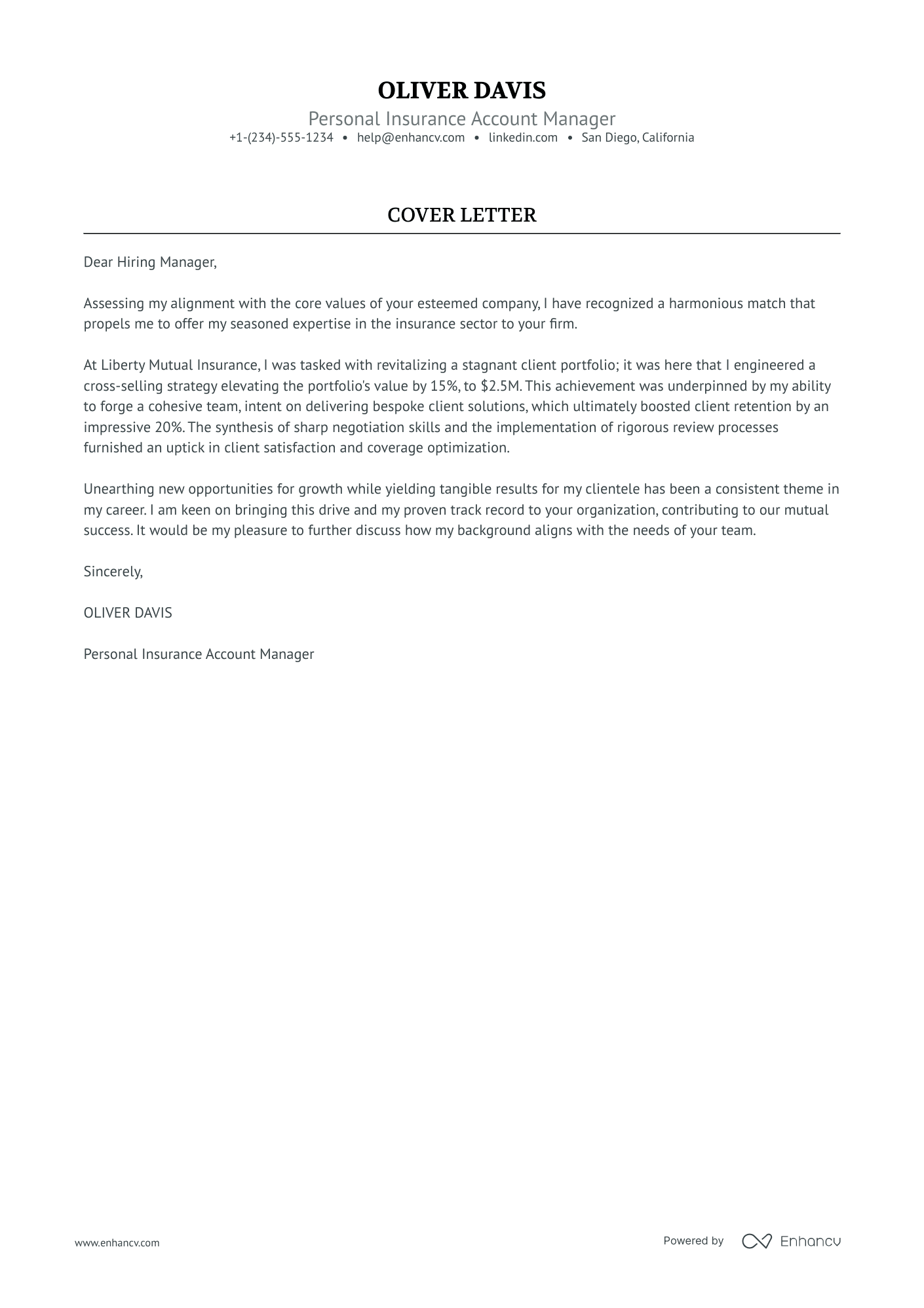 5 Professional Insurance Agent Cover Letter Examples and Template for ...