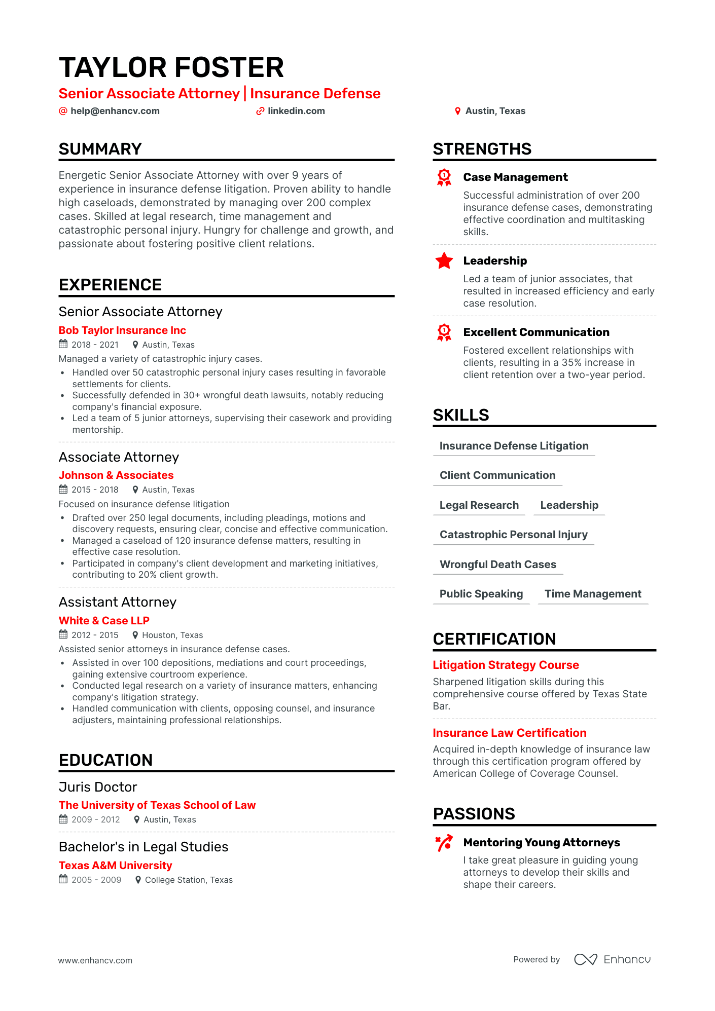 10 Attorney Resume Examples & Guide for 2024