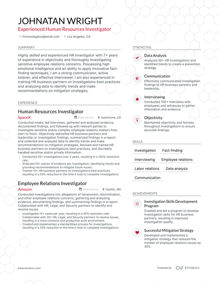 5 Investigator Resume Examples & Guide for 2023