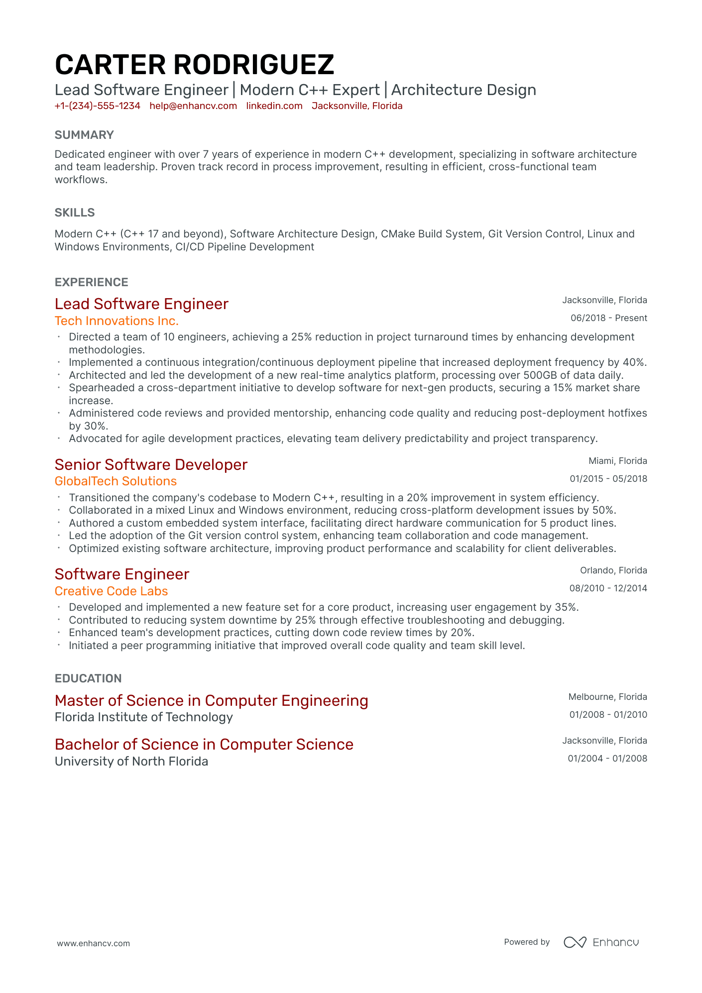 10 Software Team Lead Resume Examples & Guide for 2026