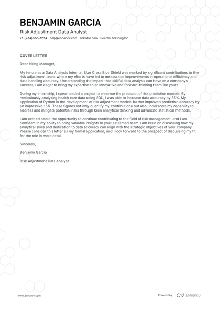 Data Analyst Cover Letter: Examples, Tips & Templates | Enhancv
