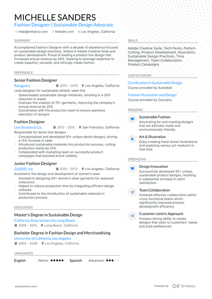 10 Design Intern Resume Examples & Guide for 2025