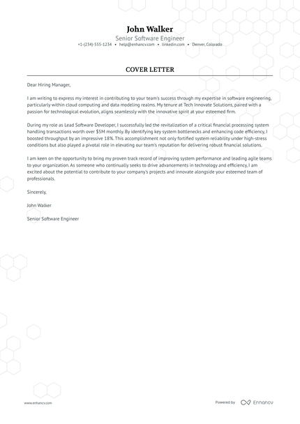 6 Professional Software Developer Cover Letter Examples and Template ...