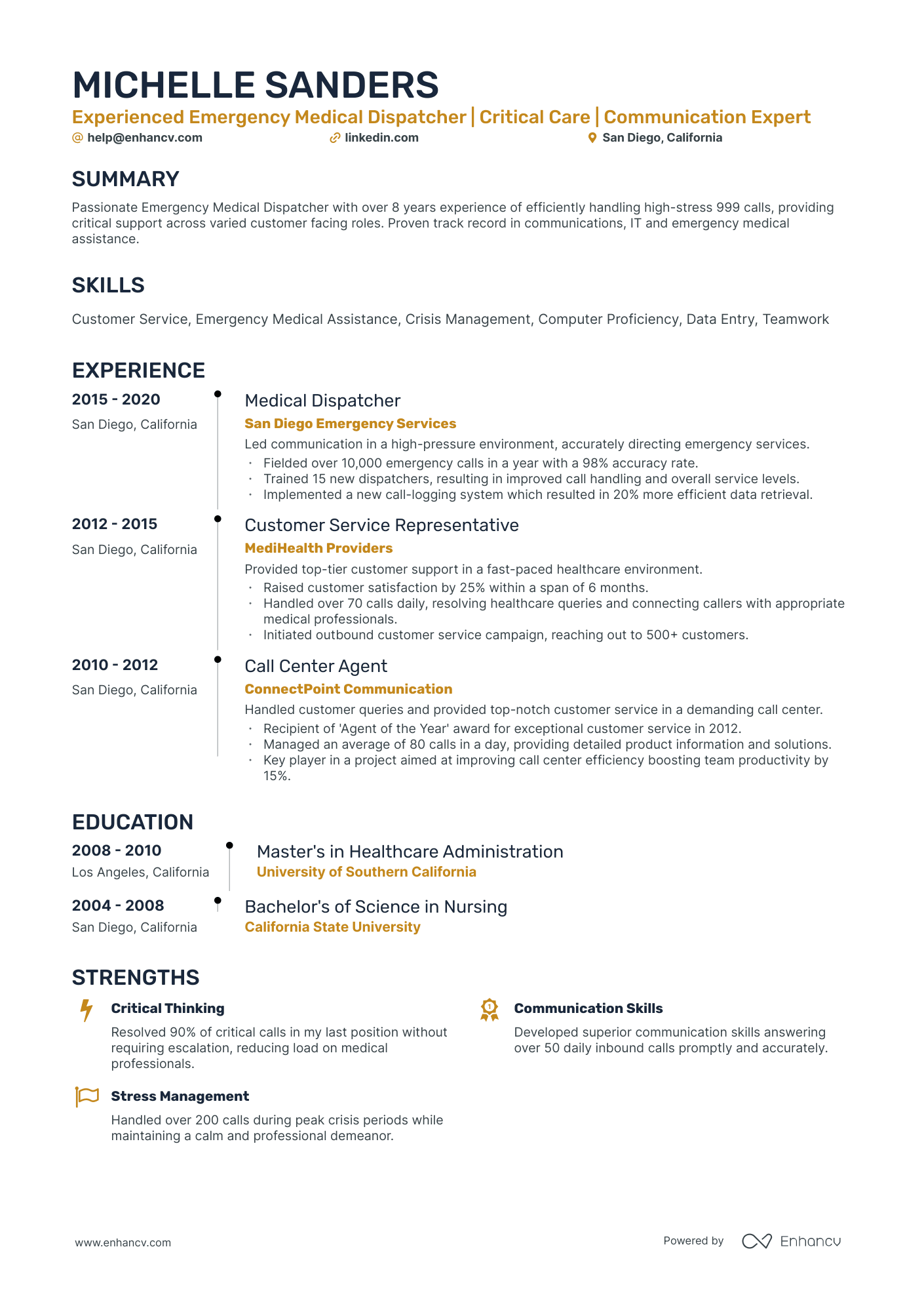 10 Emergency Dispatcher Resume Examples & Guide for 2026