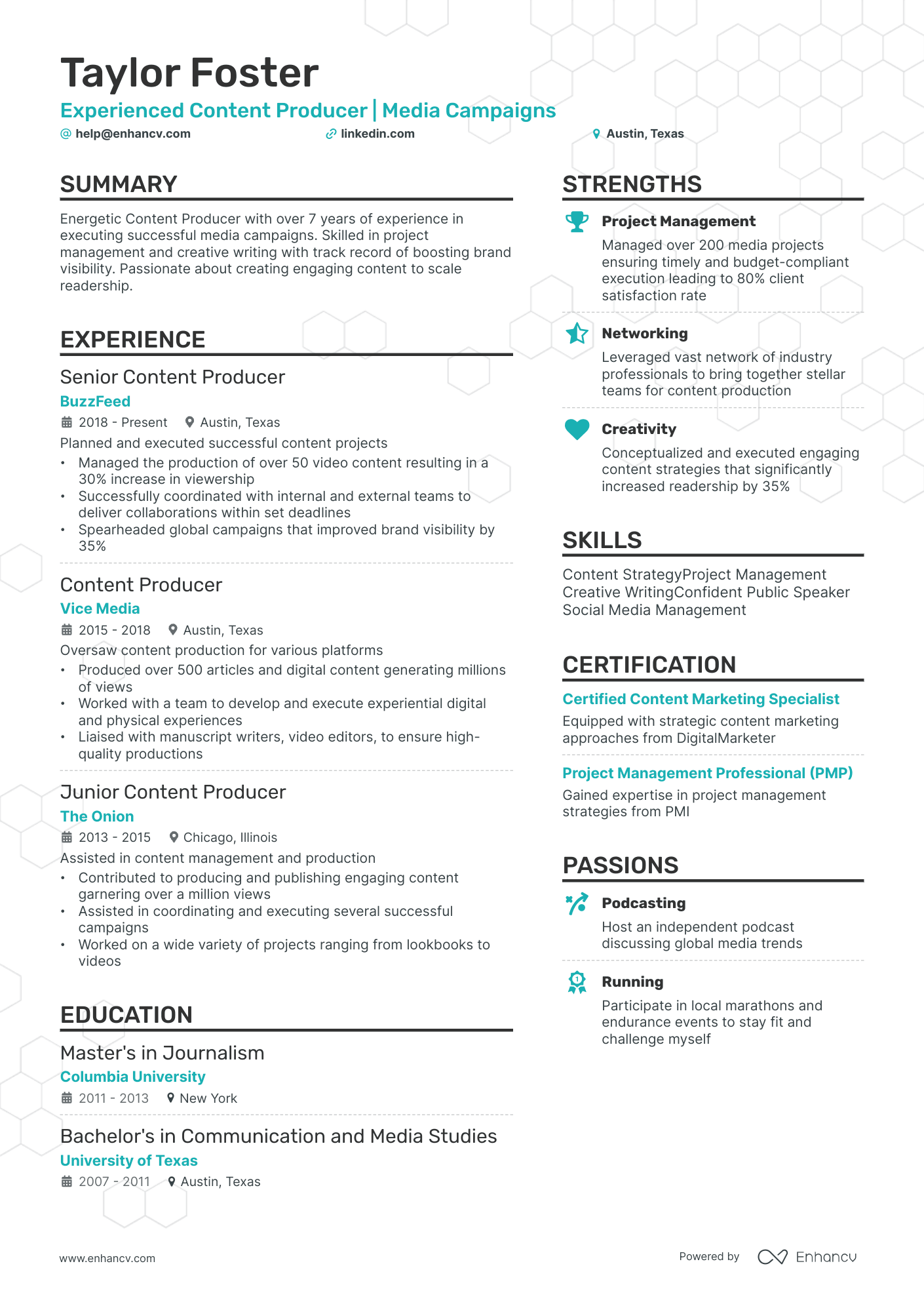 8 Filmmaker Resume Examples & Guide for 2024