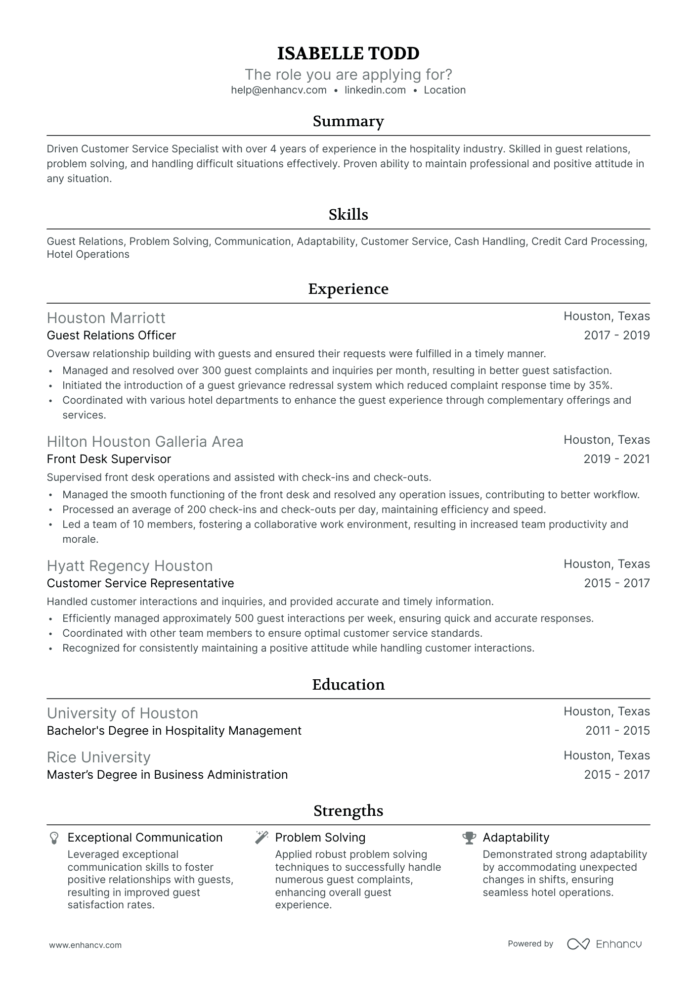 10 Front Desk Agent Resume Examples & Guide for 2025