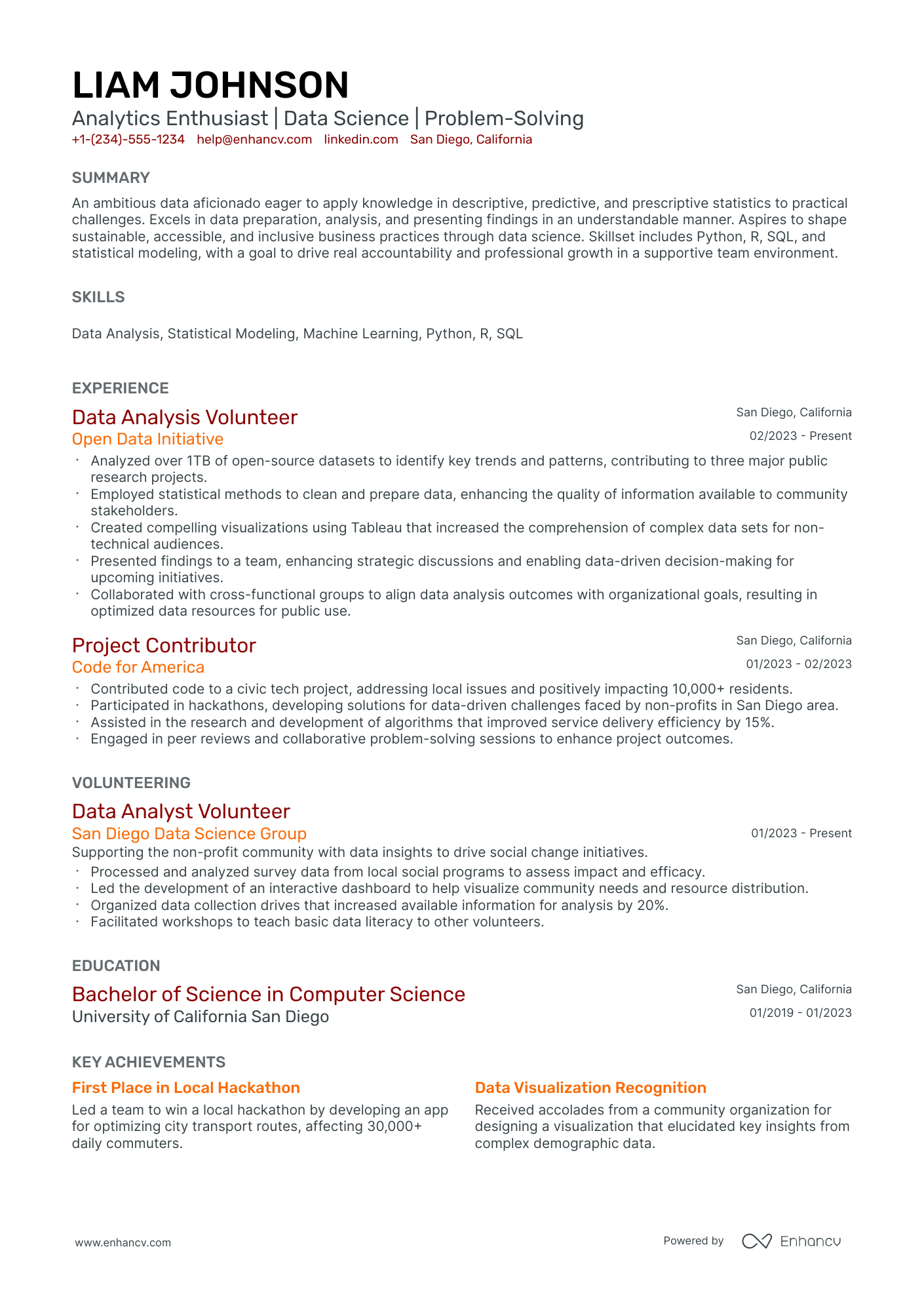 10 Data Science Intern Resume Examples & Guide for 2025