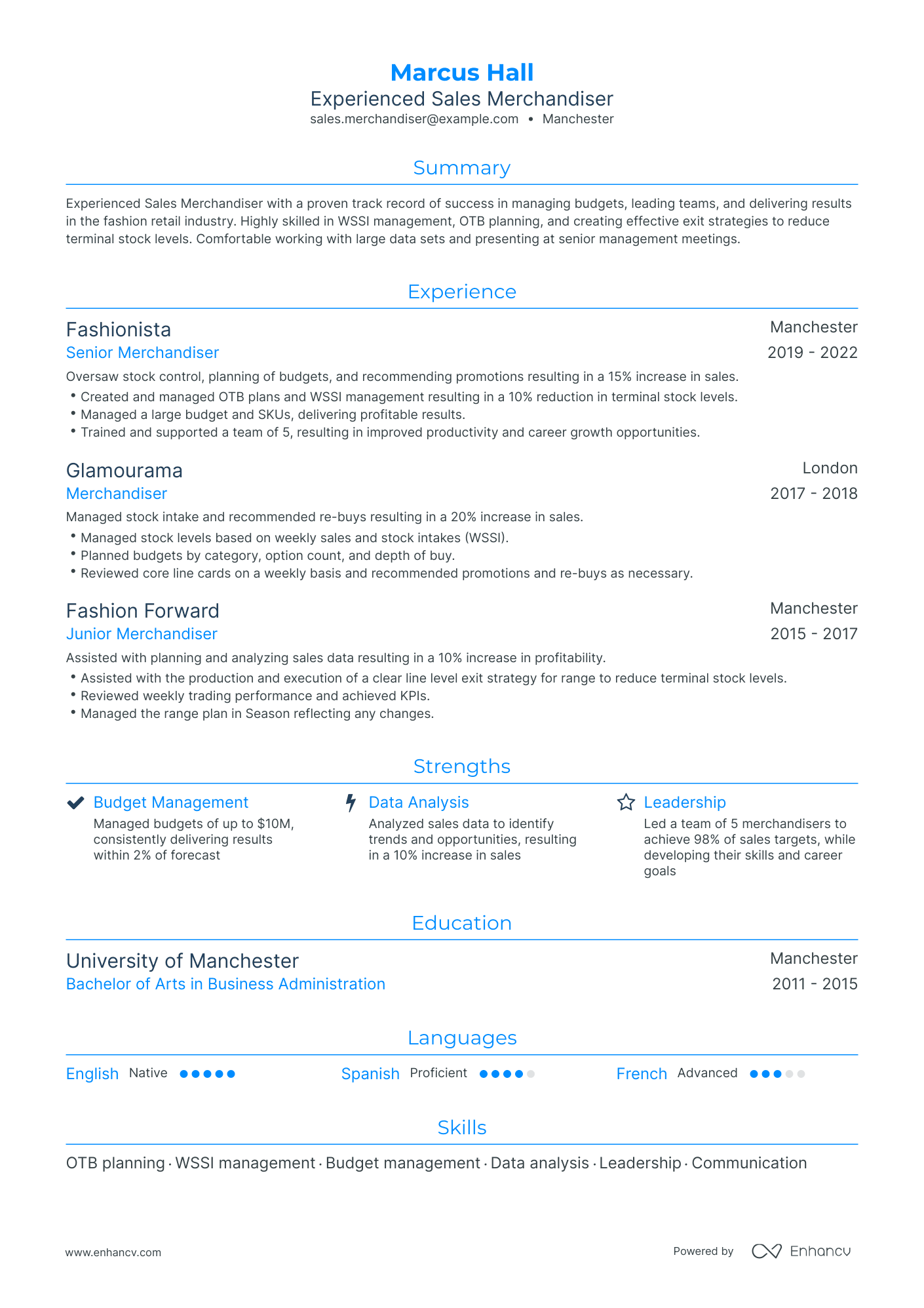 5 Sales Merchandiser Resume Examples & Guide for 2024