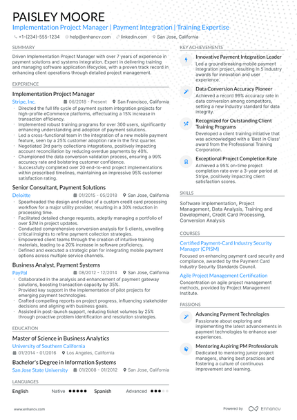 10 Implementation Project Manager Resume Examples & Guide for 2025