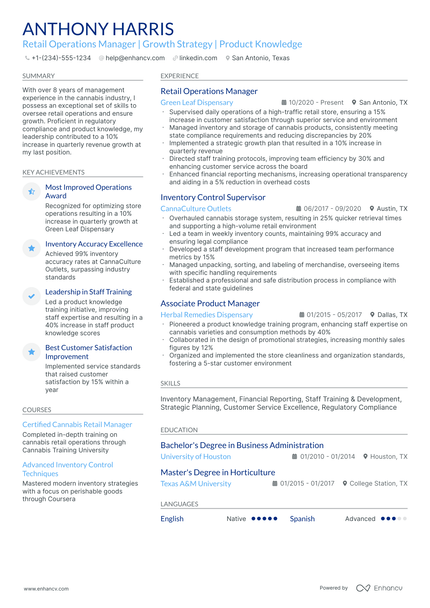 10 Retail General Manager Resume Examples & Guide for 2026