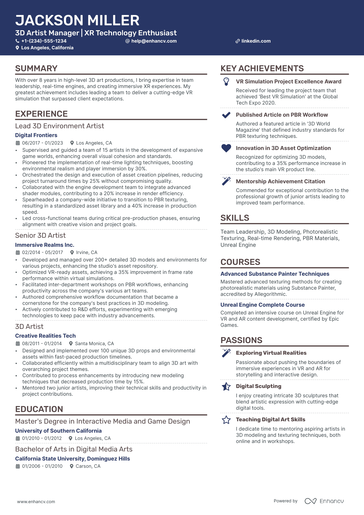 10 Artist Manager Resume Examples & Guide for 2026