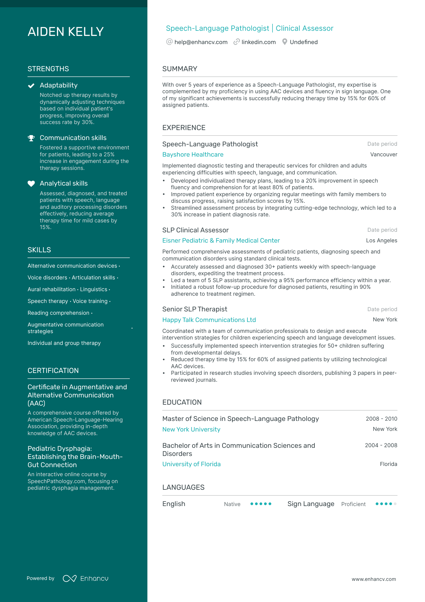 5 SLP Grad School Resume Examples & Guide for 2024