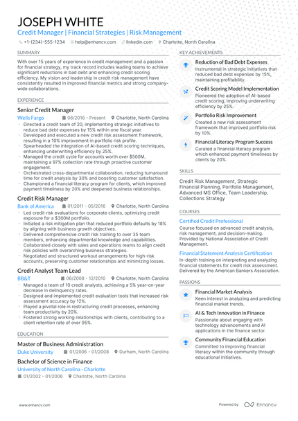 10 Credit Manager Resume Examples & Guide for 2026