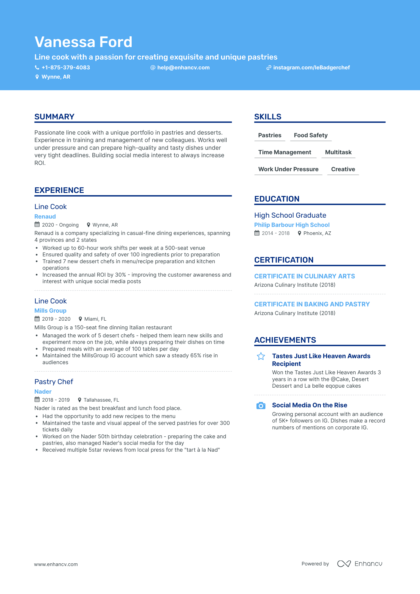 5 Line Cook Resume Examples & Guide for 2023