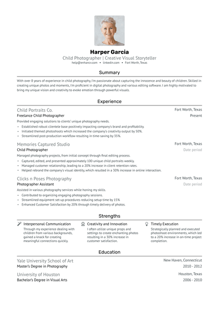 24 Photographer Resume Examples & Guide for 2026