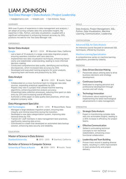 10 Data Manager Resume Examples & Guide for 2025