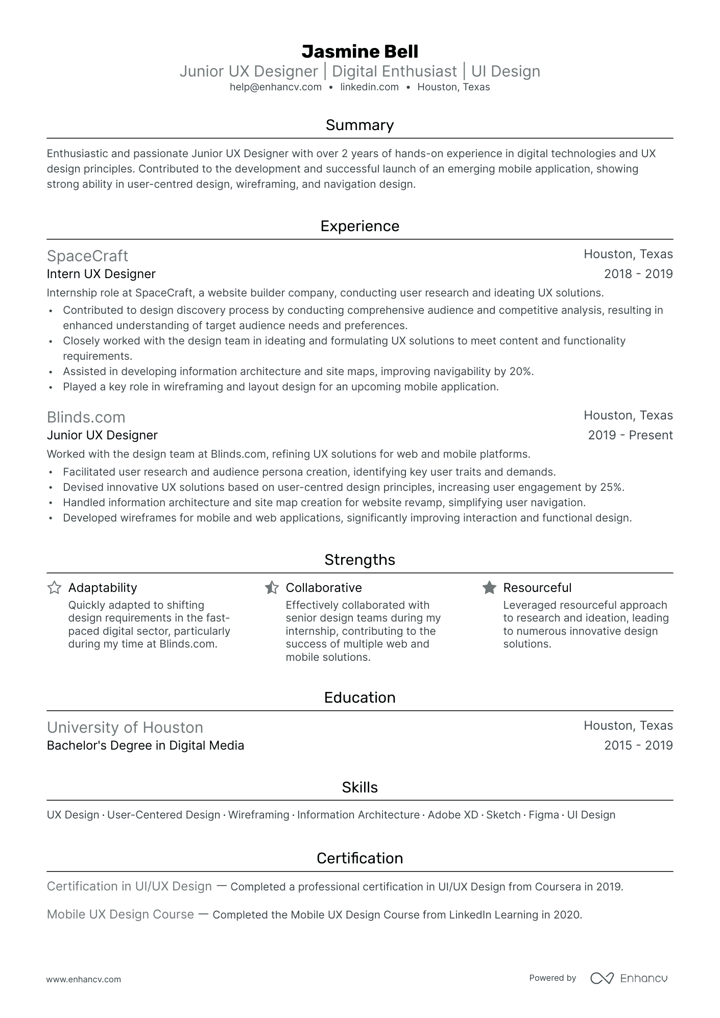 5 Junior UX Designer Resume Examples & Guide for 2024