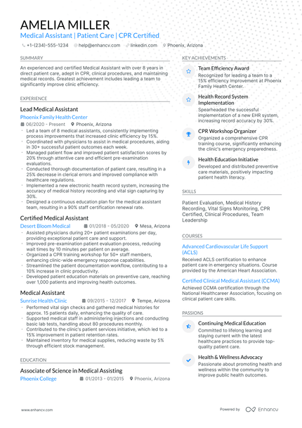 10 Clinical Medical Assistant Resume Examples & Guide for 2026