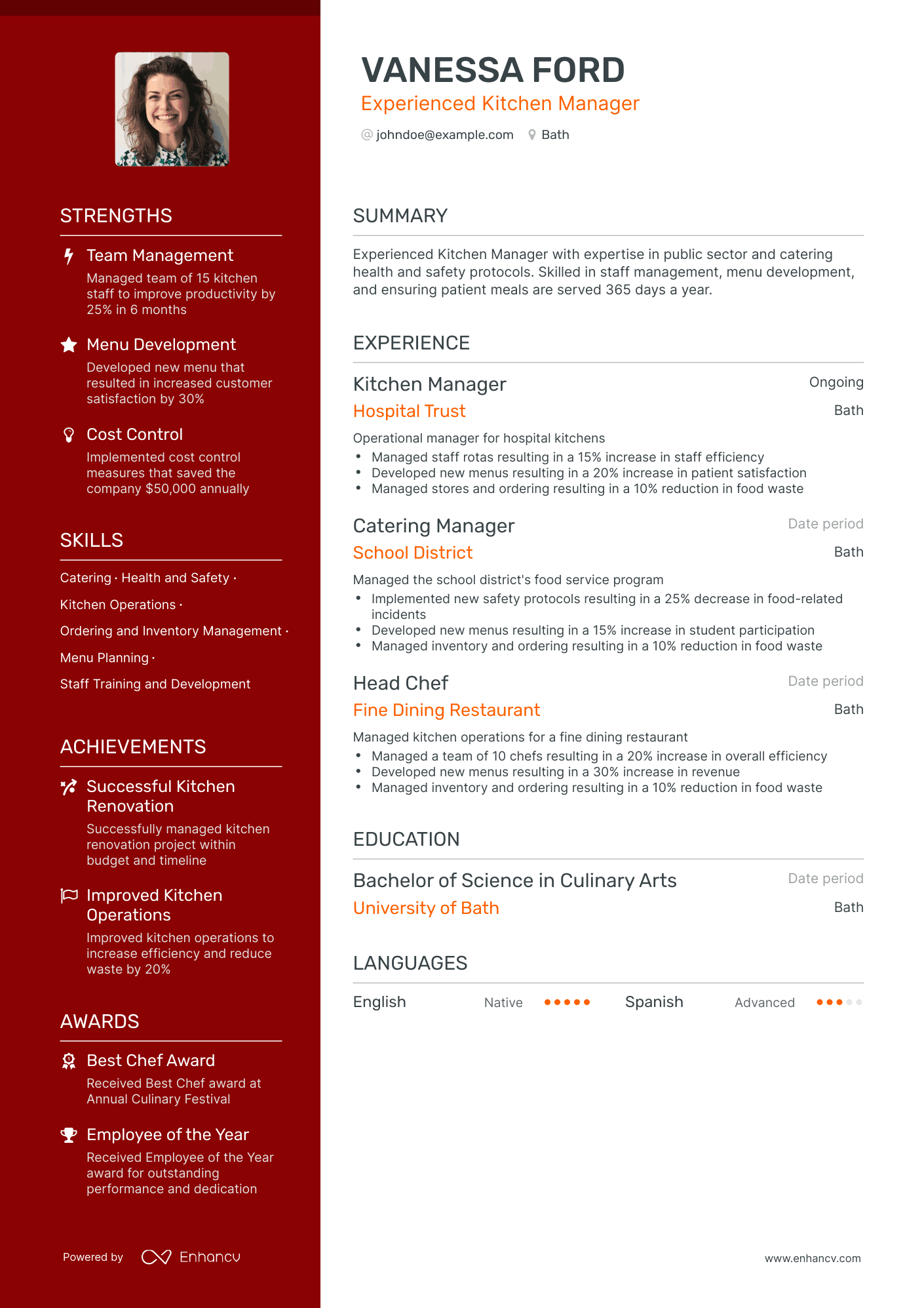 8 Chef Resume Examples & Guide for 2024