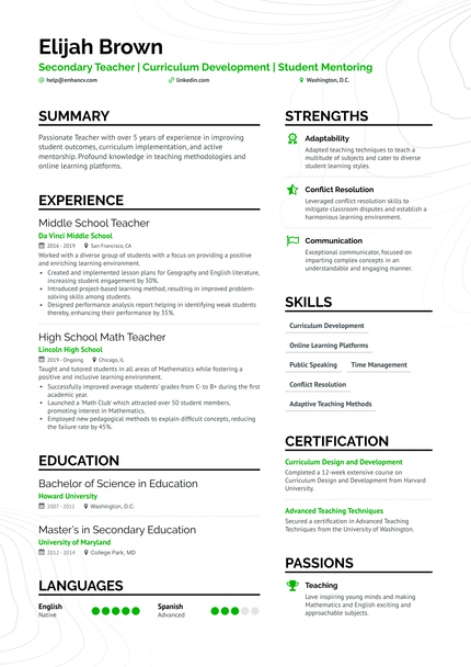 6 First Year Teacher Resume Examples & Guide for 2024