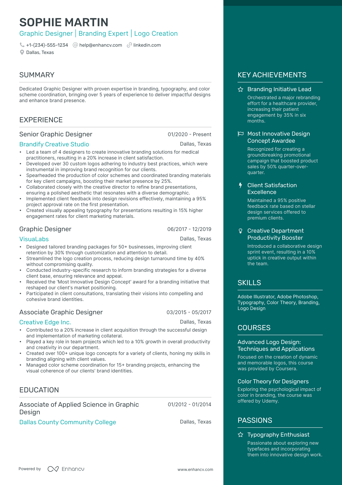 10 Logo Designer Resume Examples & Guide for 2026