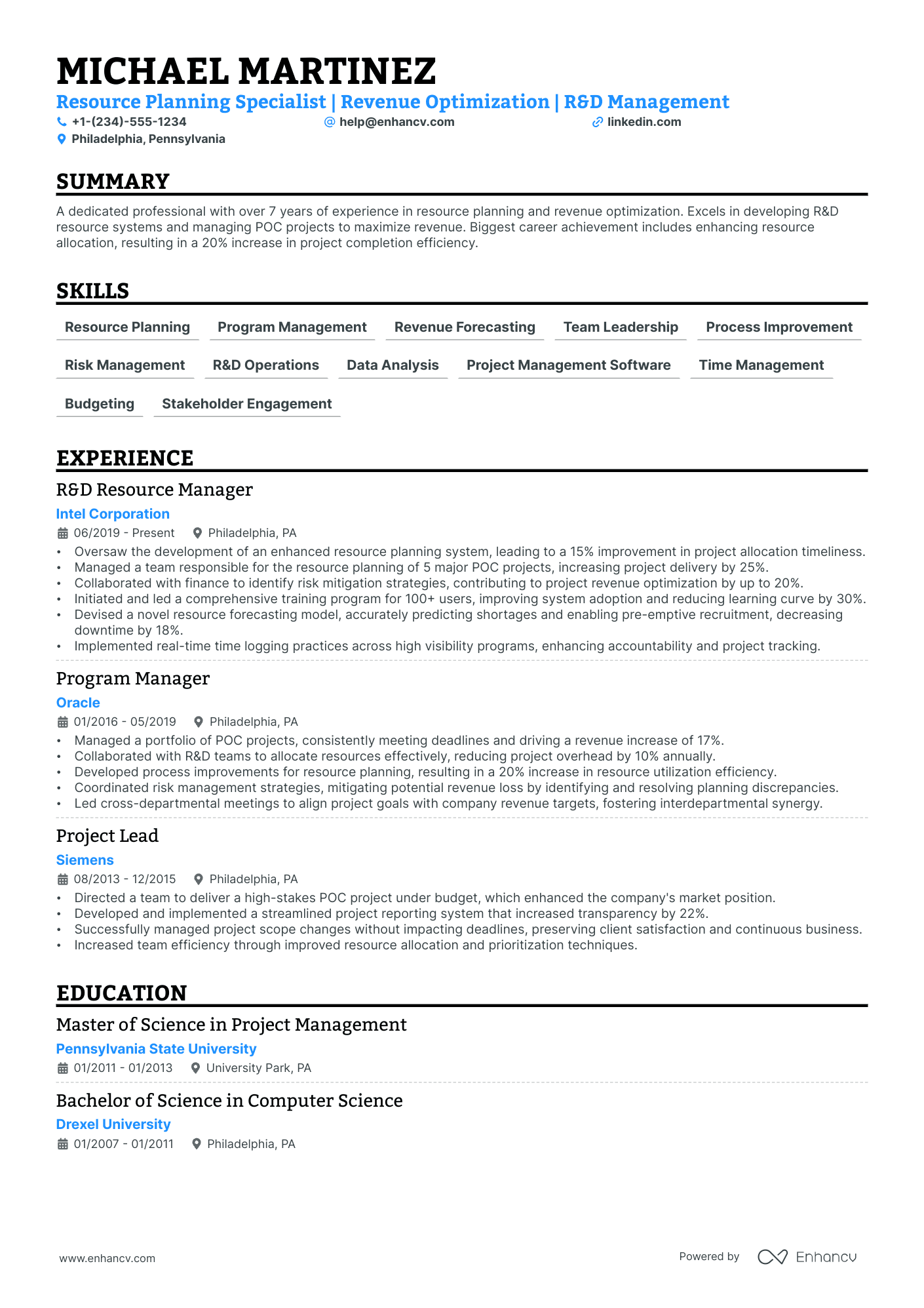 5 Principal Program Manager Resume Examples & Guide for 2024