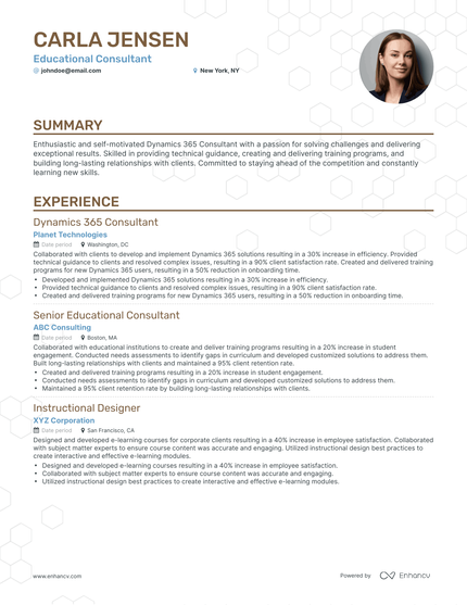 5 Educational Consultant Resume Examples & Guide for 2023