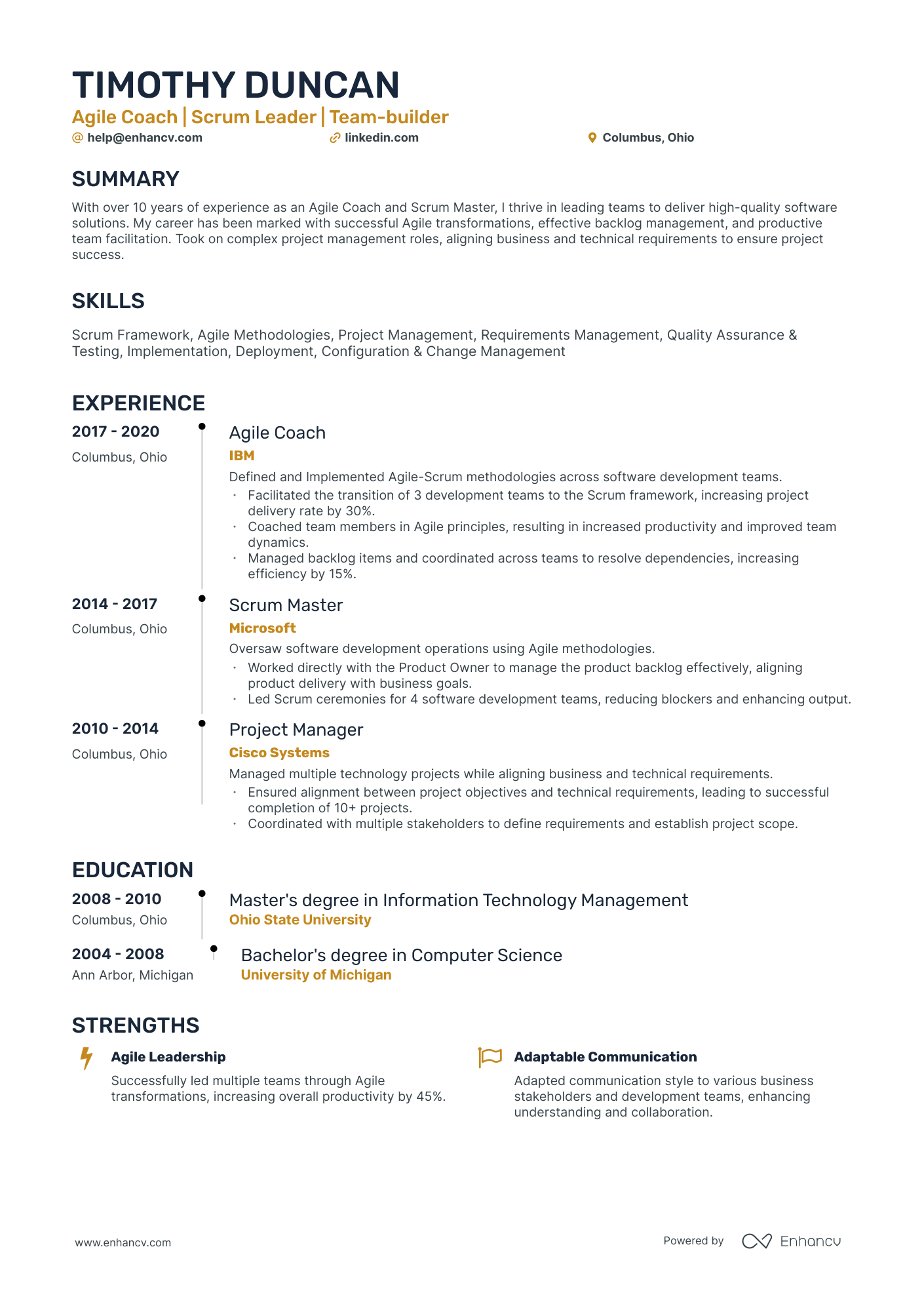 10 Agile Coach Resume Examples & Guide for 2026