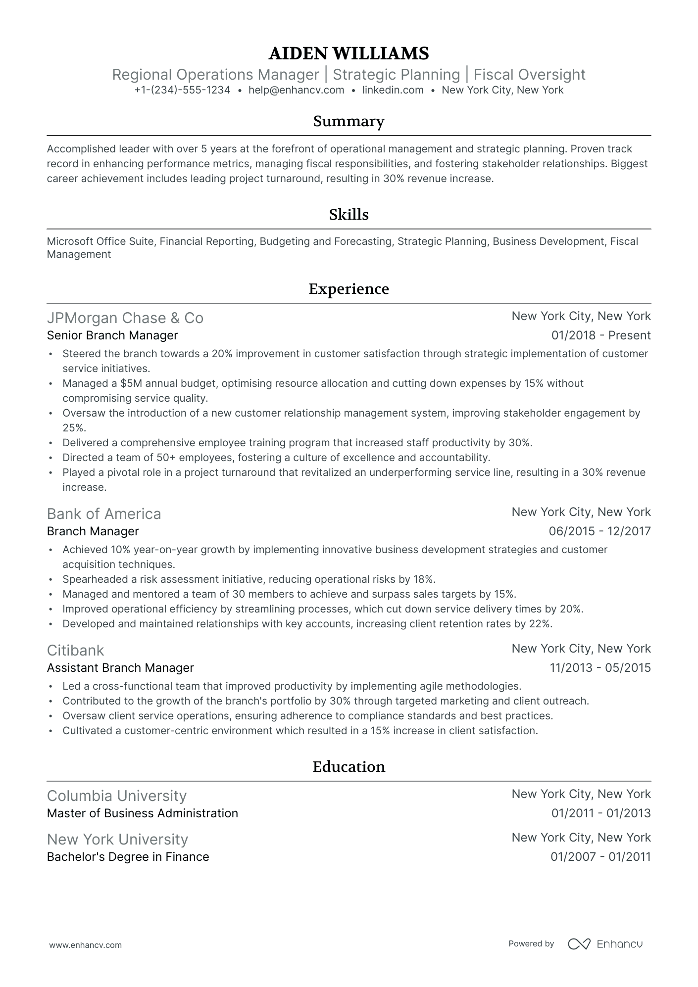 10 Regional Director Resume Examples & Guide for 2026