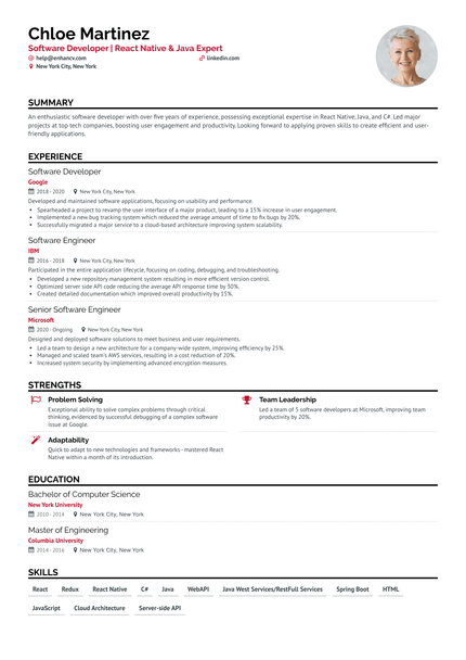8 React Developer Resume Examples & Guide for 2024