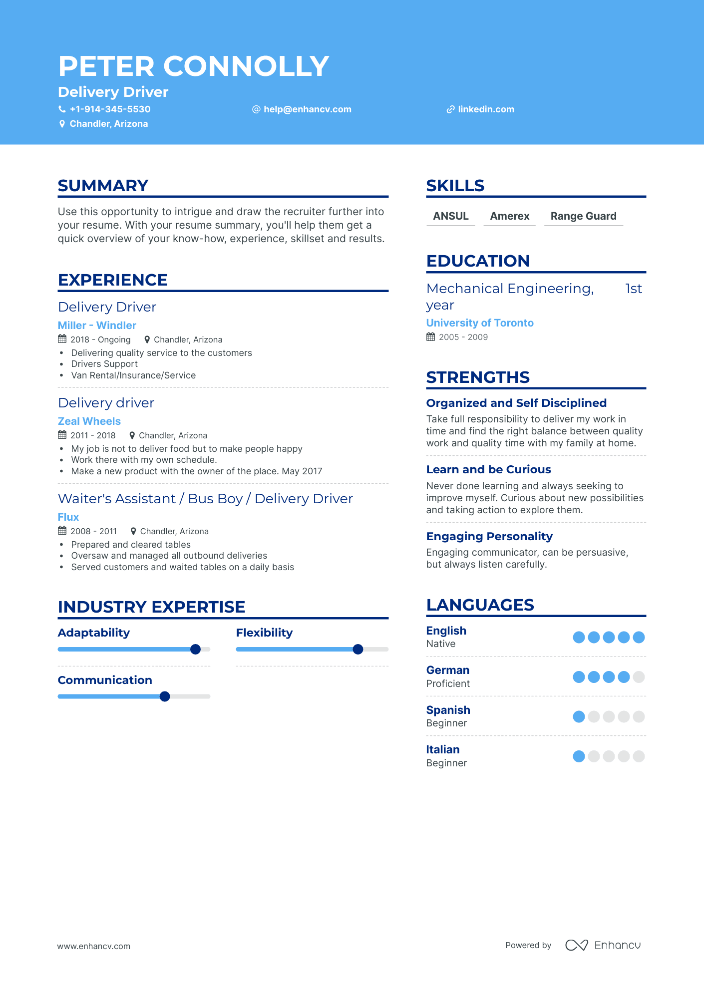 5 Delivery Driver Resume Examples & Guide for 2023