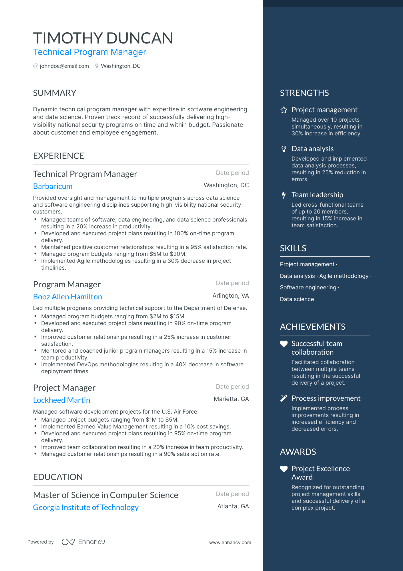 5 Technical Program Manager Resume Examples & Guide for 2023
