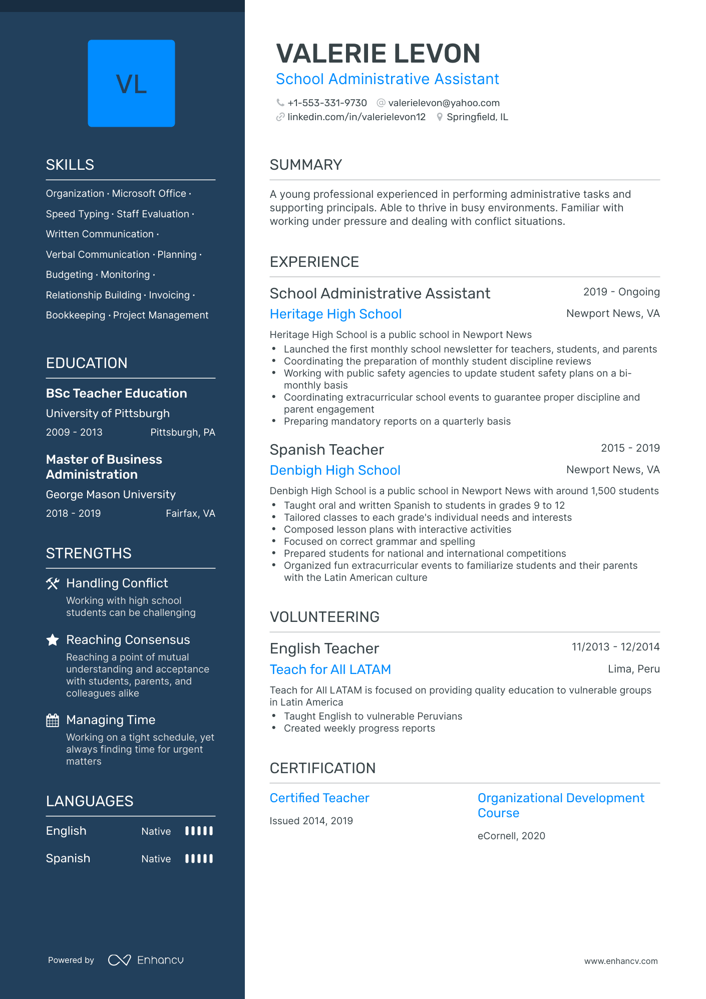 5 School Administrative Assistant Resume Examples & Guide for 2024