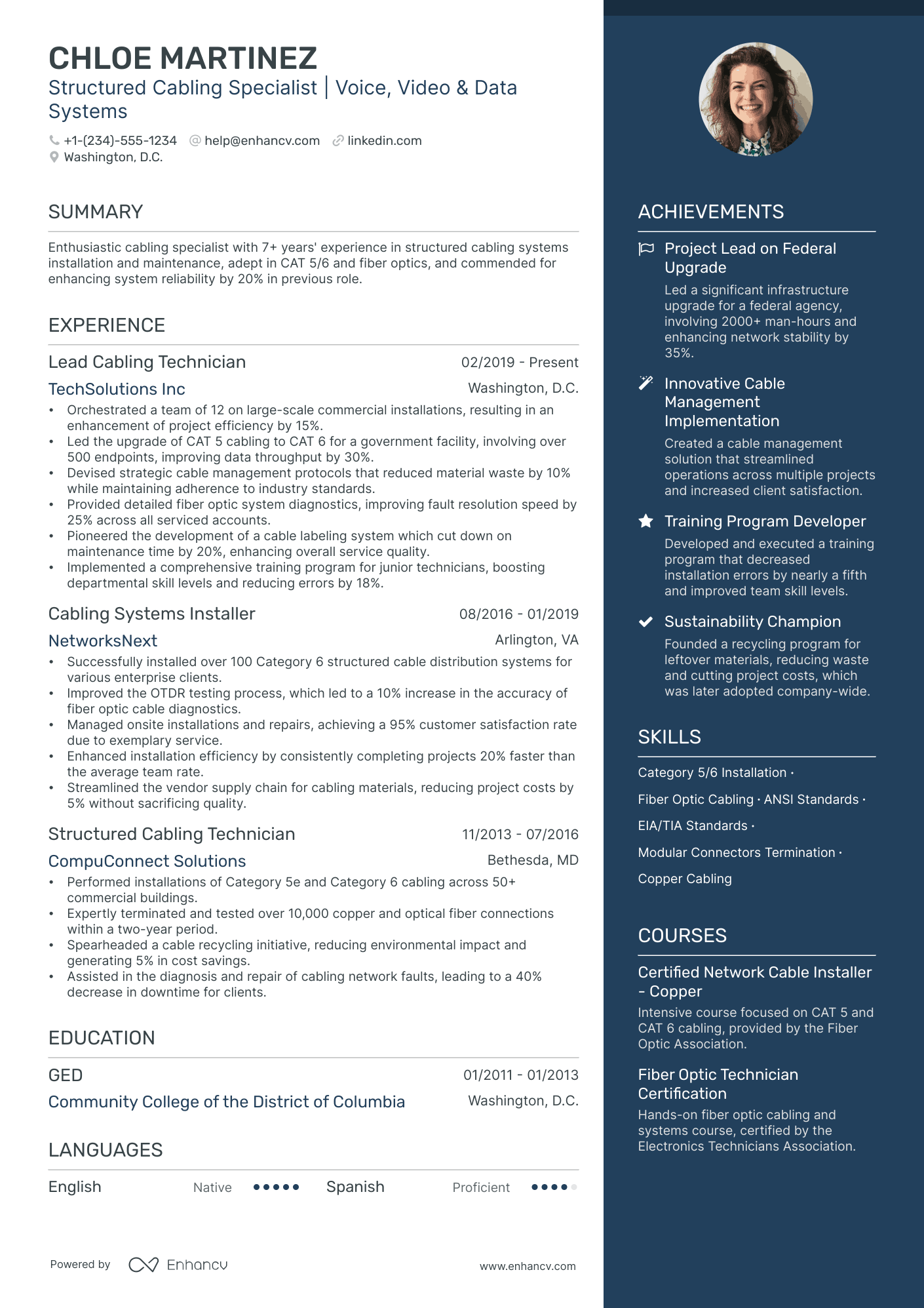 5 Cable Technician Resume Examples & Guide for 2024