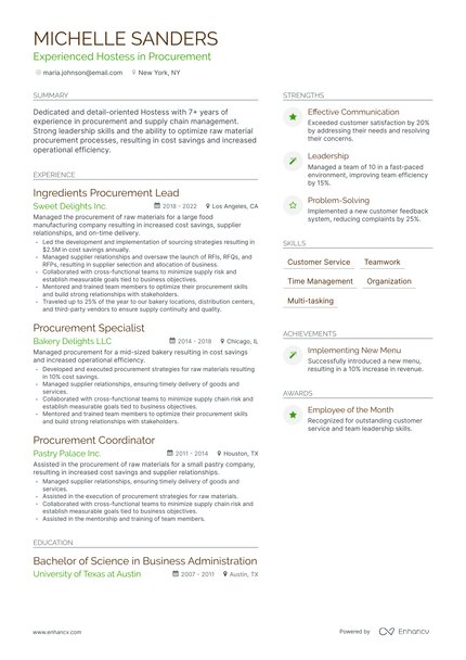 3 Hostess Resume Examples & Guide for 2024