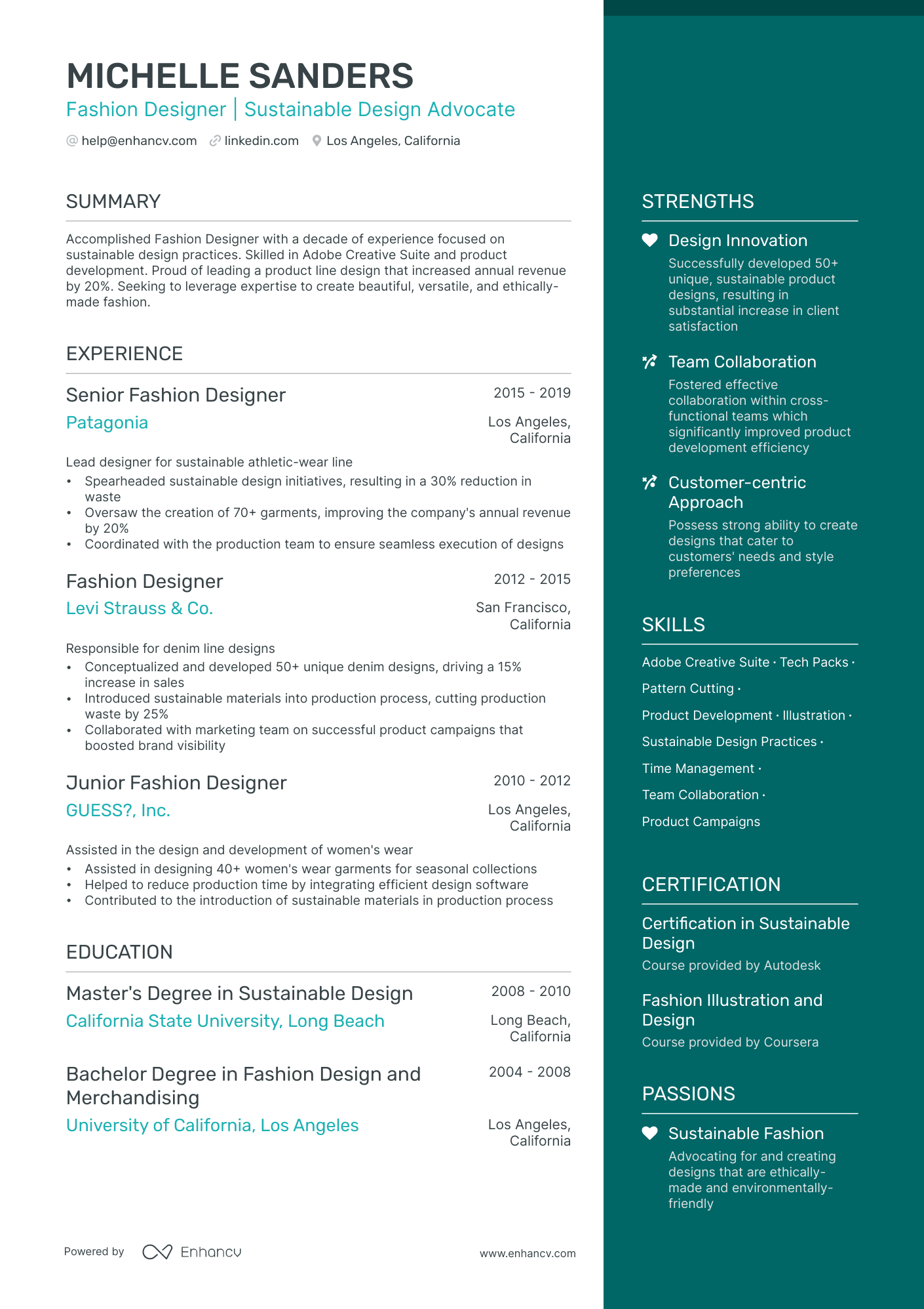 5 Design Intern Resume Examples & Guide for 2024