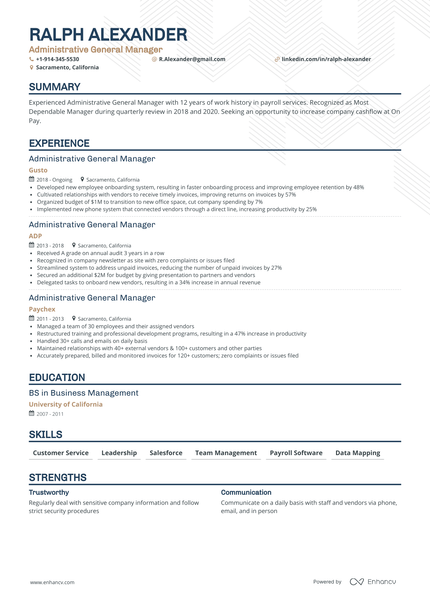5 General Manager Resume Examples & Guide for 2024