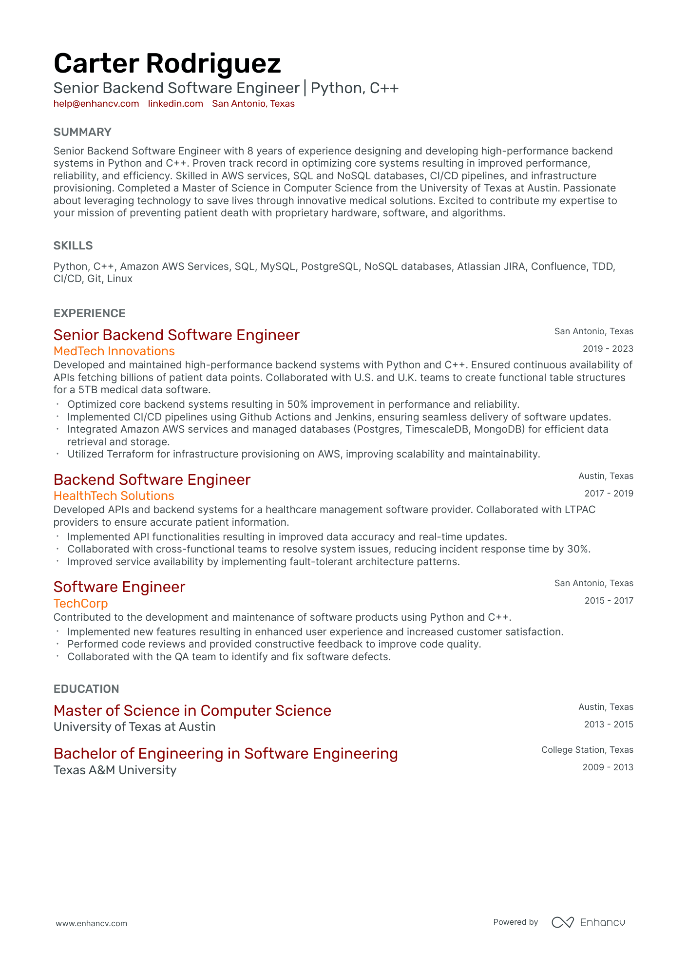 10 Tech Lead Resume Examples & Guide for 2026