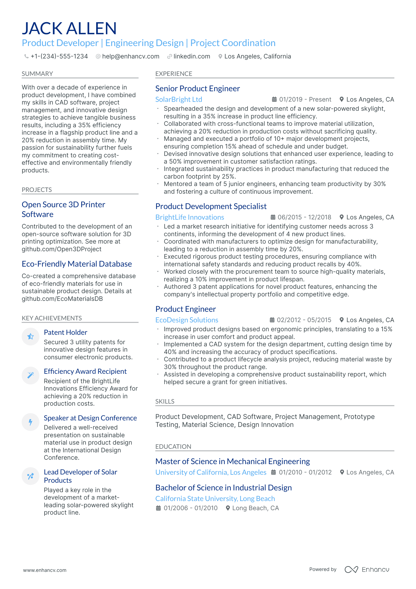 10 Product Developer Resume Examples & Guide for 2025