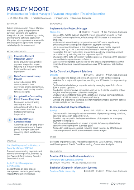 10 Implementation Project Manager Resume Examples & Guide for 2025