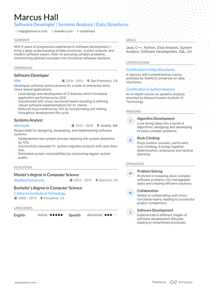 10 Computer Science Internship Resume Examples & Guide for 2025