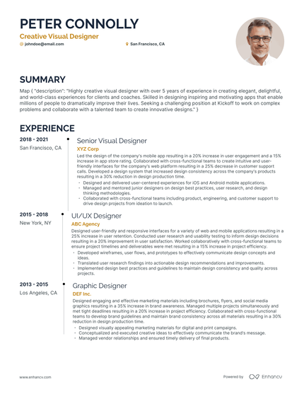 5 Visual Designer Resume Examples & Guide for 2023